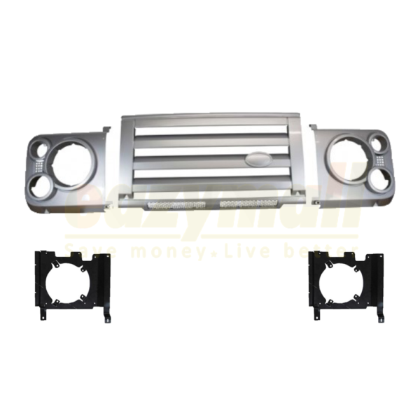 DEFENDER FRONT GRILL SET SILVER - Eazymall